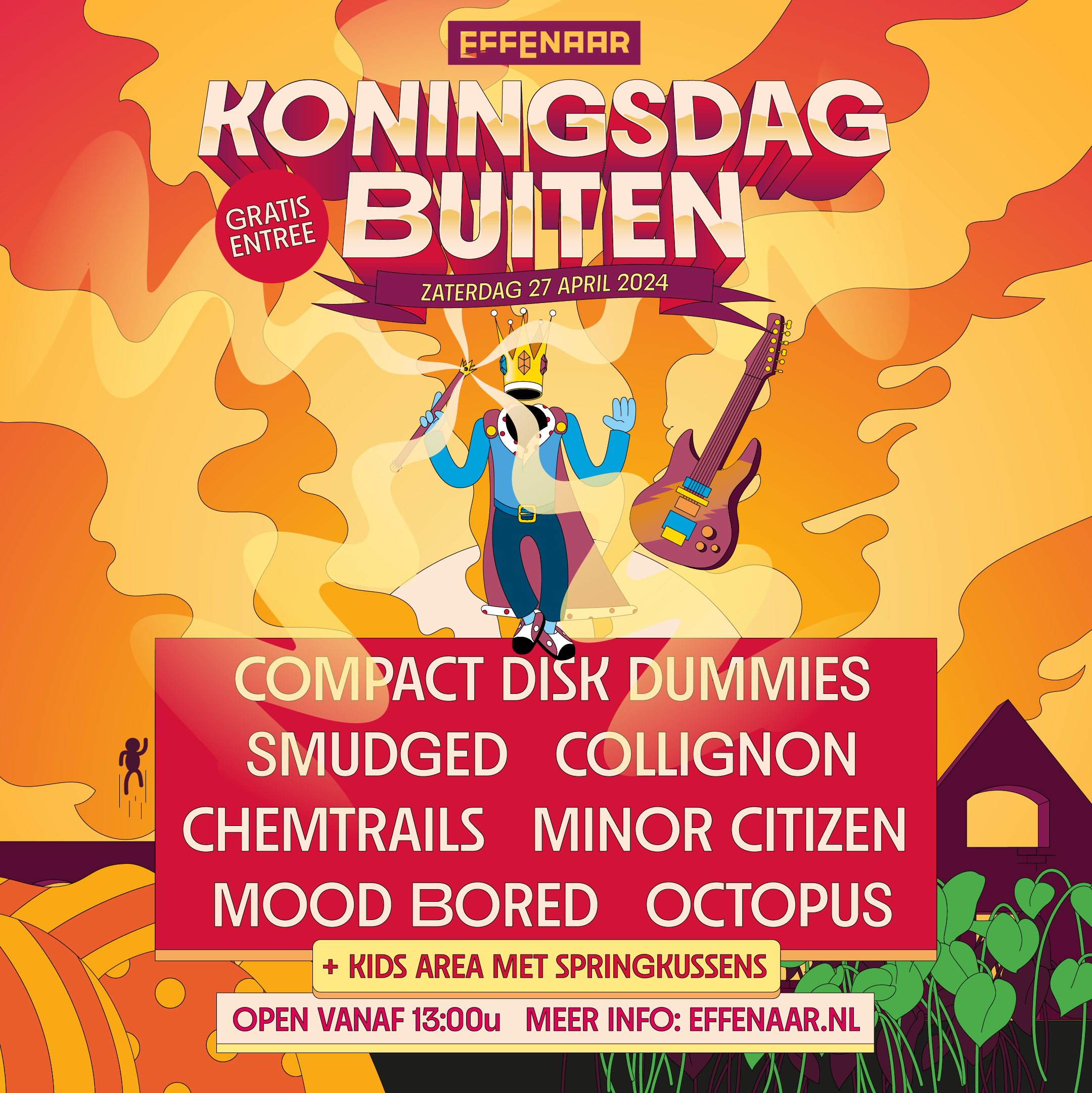 Koningsdag Buiten: Compact Disk Dummies, Smudged, Mood Bored & meer ...